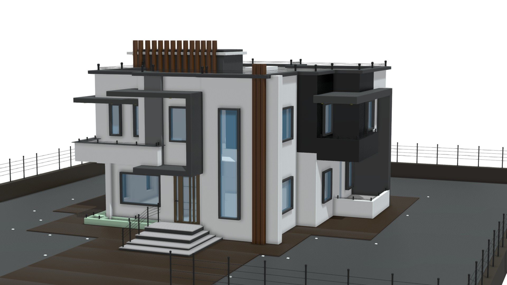 Modern luxury villa house building - Download Free 3D model by zigurat ...