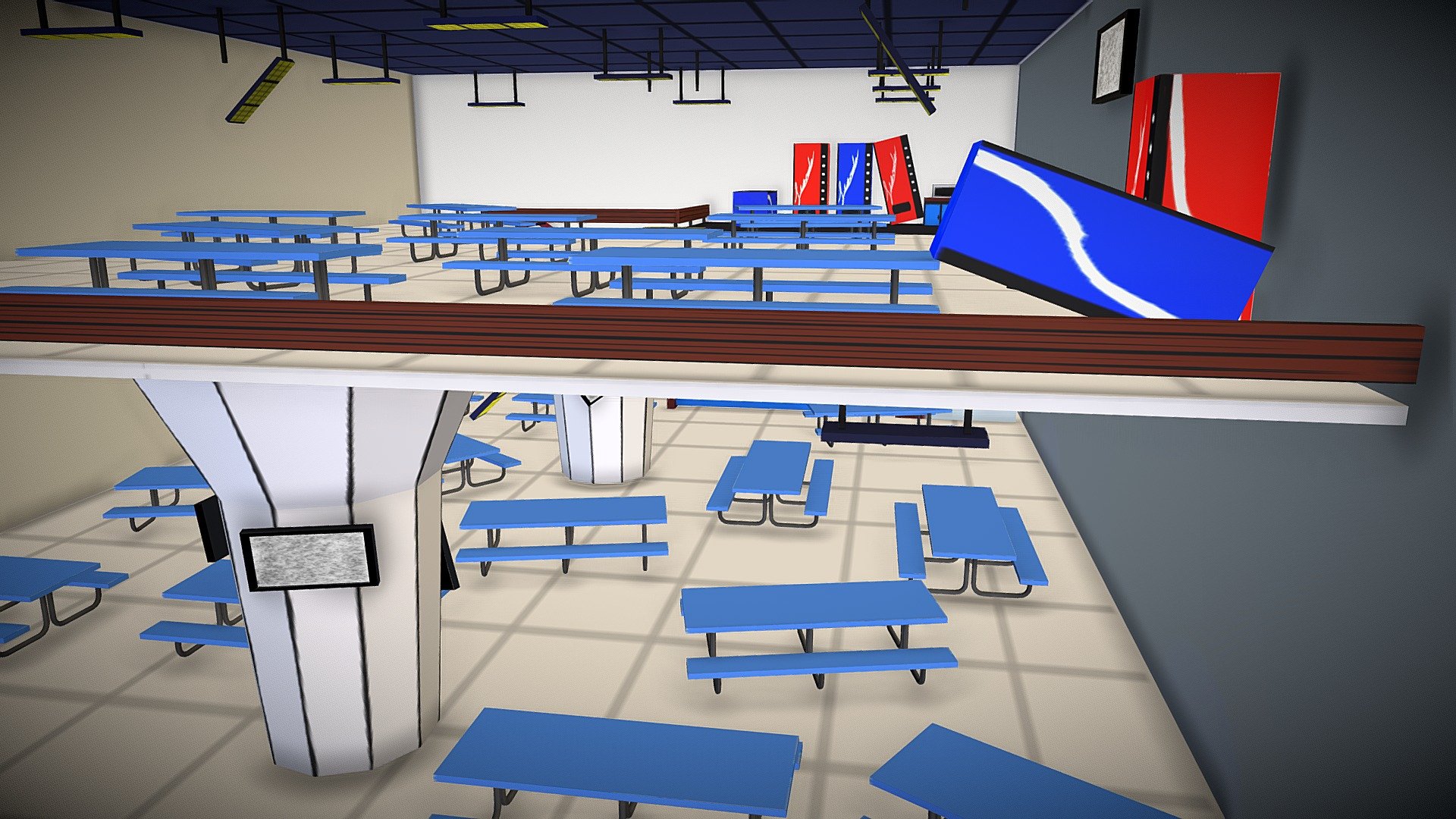 Cafetería - 3D model by suculentpotato7 [d8e9e9b] - Sketchfab