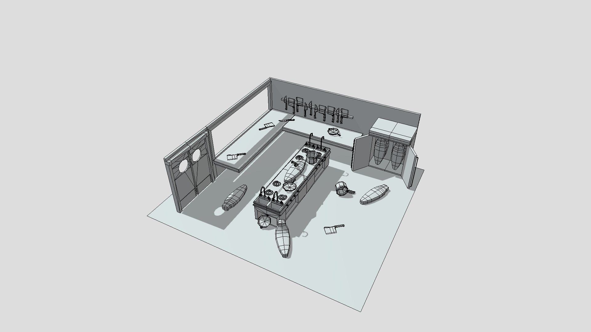 Kitchen Slaughterhouse - 3D model by sjulius [d8ea18f] - Sketchfab