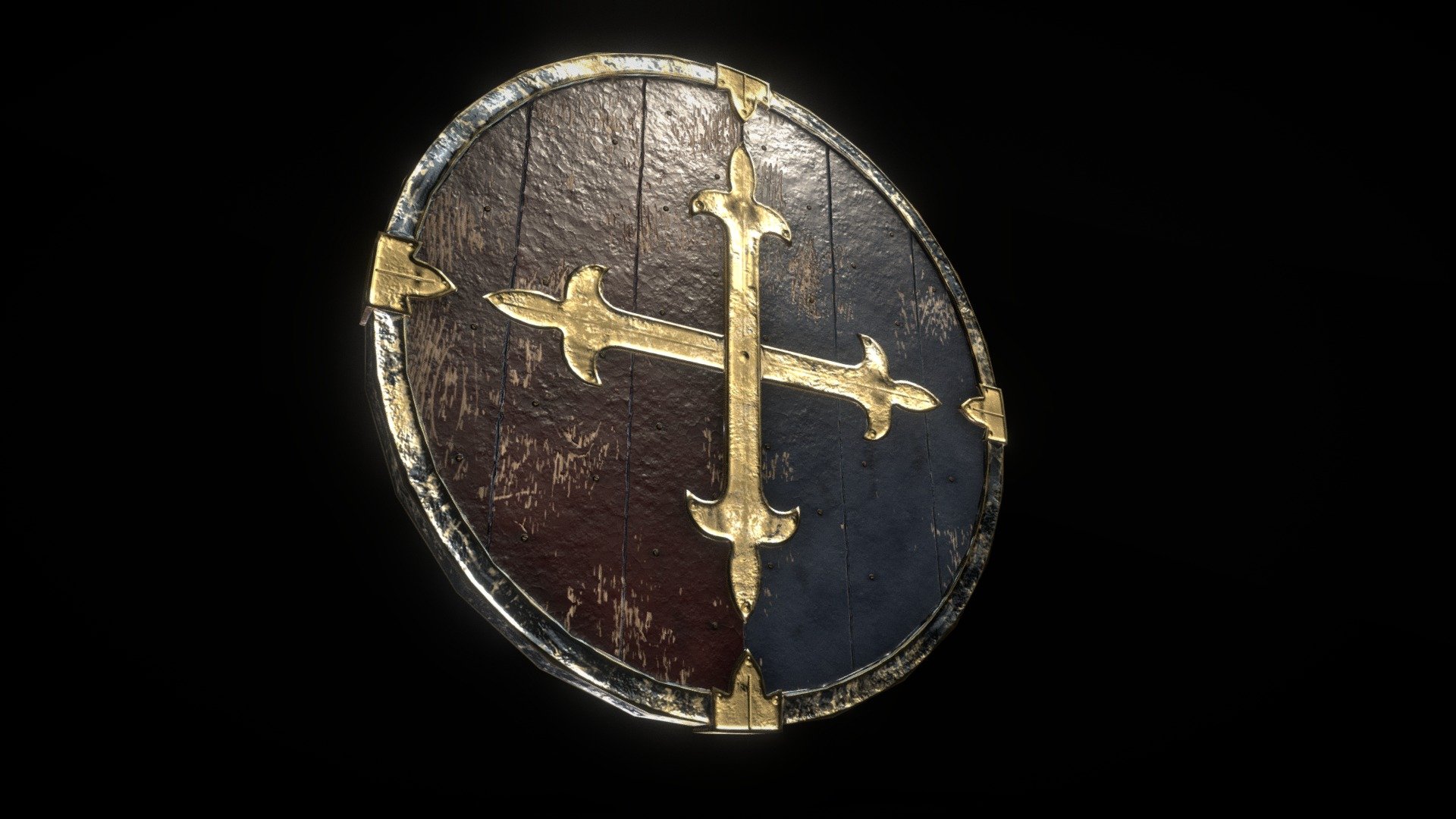 Medieval Shield (Cross) - Download Free 3D model by Petar Theologou ...