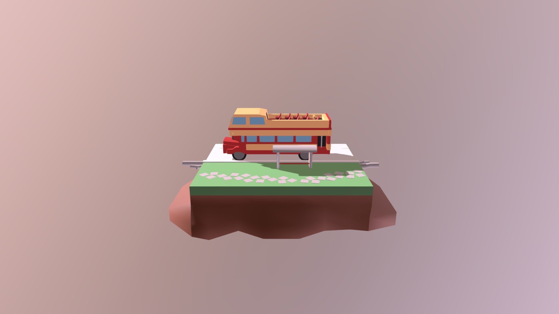Bus Diorama - 3D model by Ollie (@itsollie) [d8ee21e] - Sketchfab