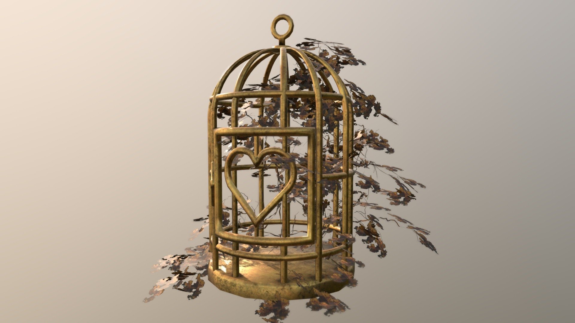 Bird Cage. Autumn atmosphere - 3D model by Melancholi [d8f21ca] - Sketchfab