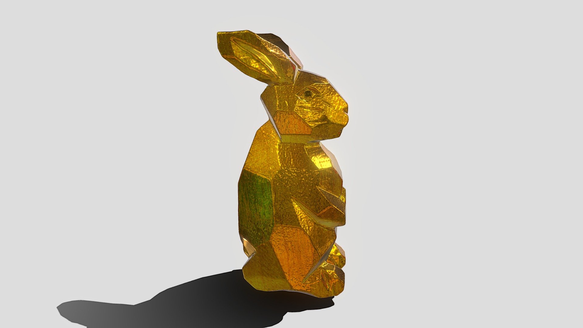 Rabbit Gold - 3D model by KYOTO's 3D STUDIO (@KYOTO_s3DSTUDIO) [d8f2409 ...