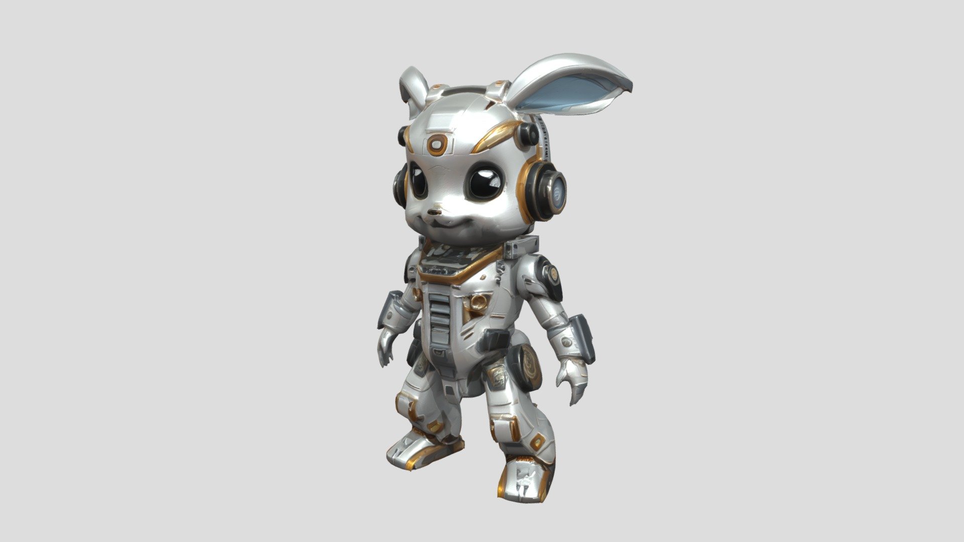 robotic bunny character - Download Free 3D model by kuamar22podder ...