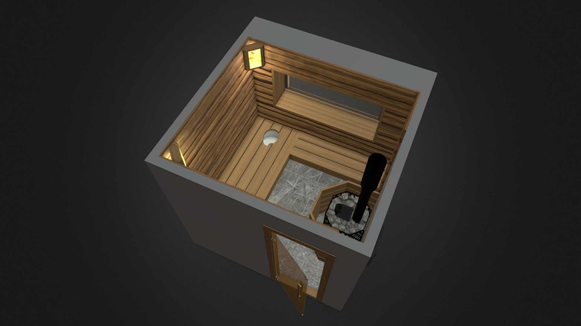sauna (project 4) - 3D model by raininc [d8f4a89] - Sketchfab