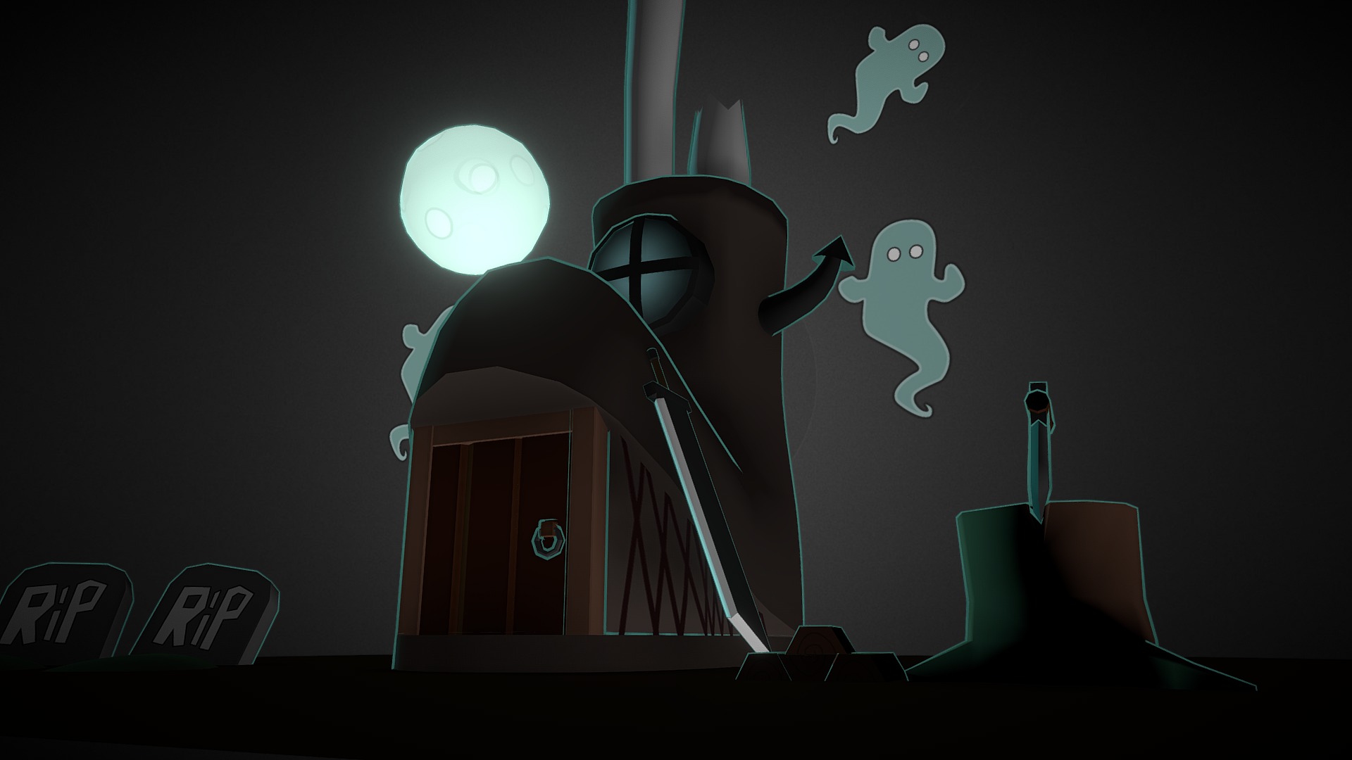 Spooky Boot House - 3D model by John (@JohnHB) [d8f5e61] - Sketchfab