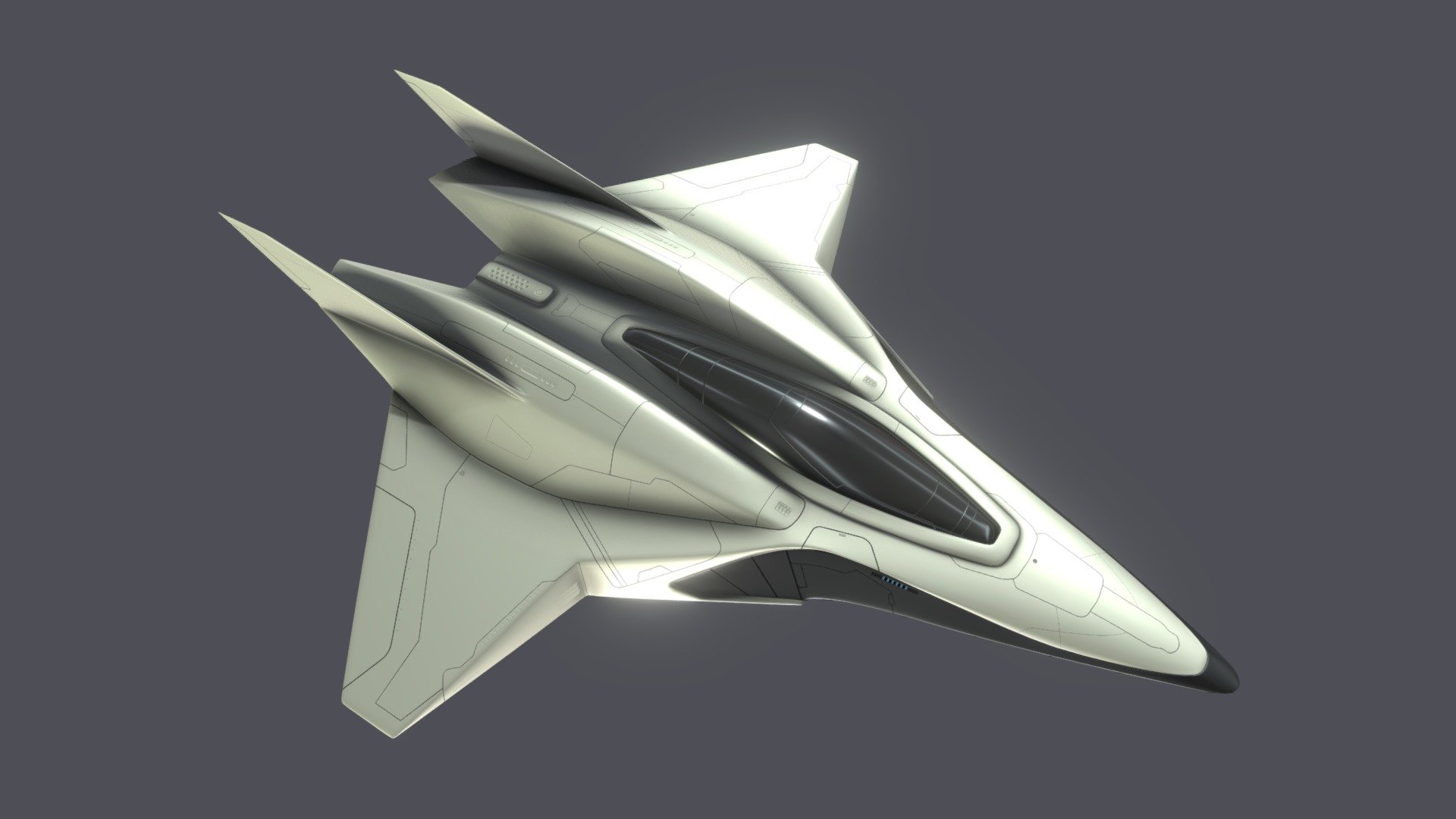 Sci-Fi Jet "Aeon Dart IV" - 3D model by markkingsnorth [d8f6012 ...