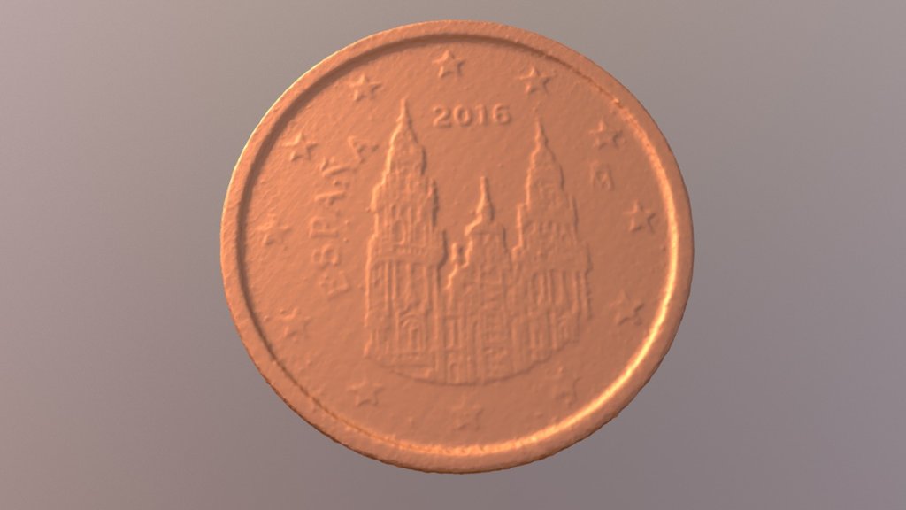 1 Cent coin (3d scanned with self-made scanner) - 3D model by OpenScan ...