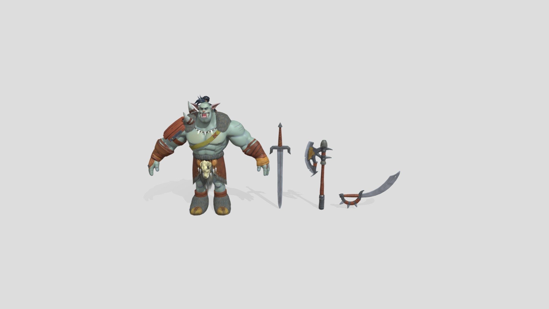 Orc - Game Ready Character - 3D model by Pamela (@pameloe) [d8f9b37 ...