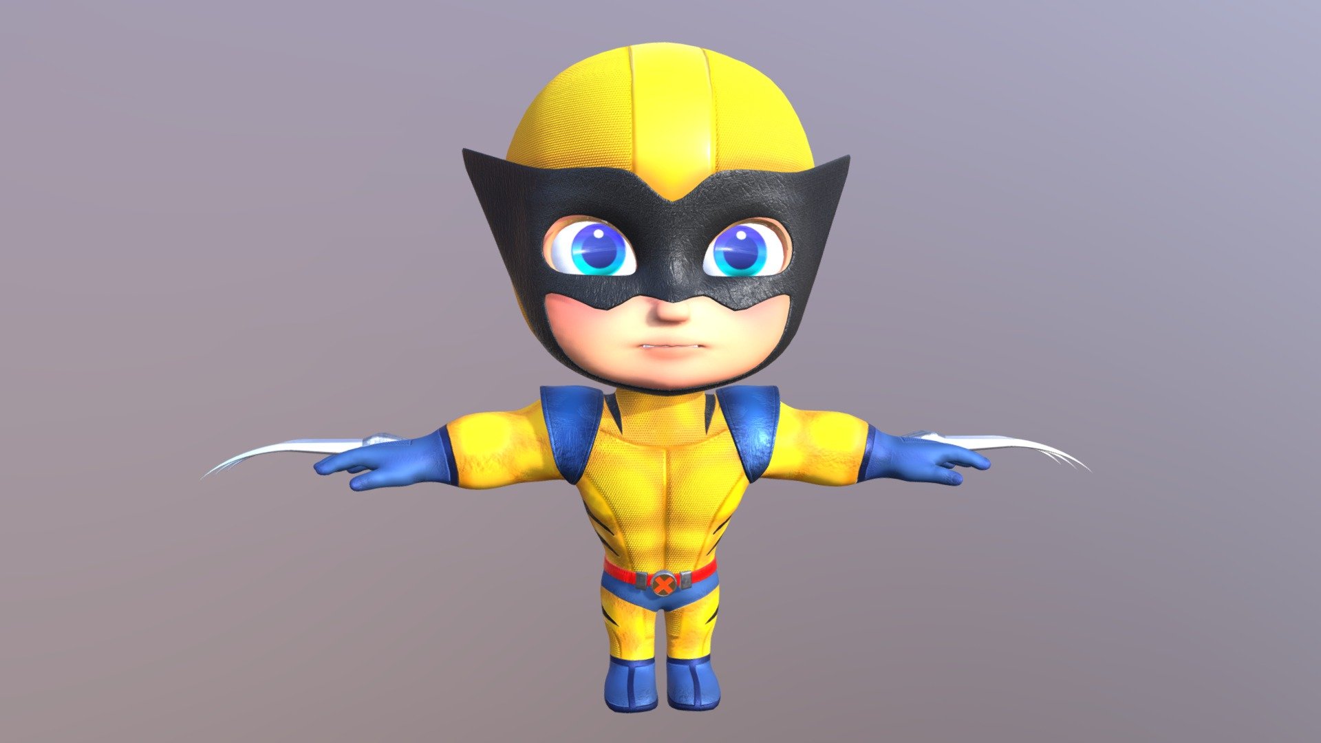 Wolverine Kid - Buy Royalty Free 3D model by Pixelbox Studio (@PixelboxStudio) [d8fd437 ...