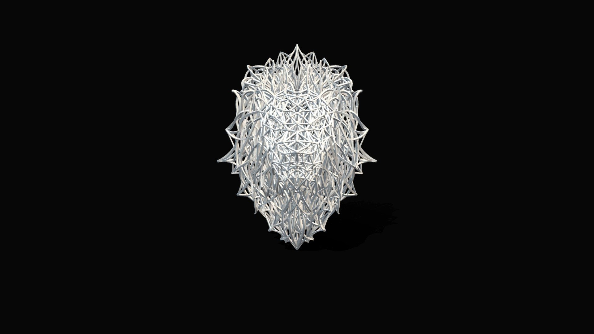 Lion Face Wire Frame 4d Wall Art - 3D model by cosminart [d9038bc ...