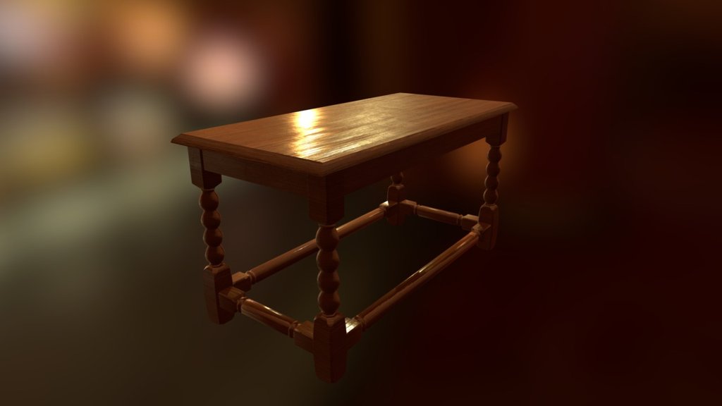 Wooden Side Table - 3D model by Ellie Apperley (@ellieapperley ...