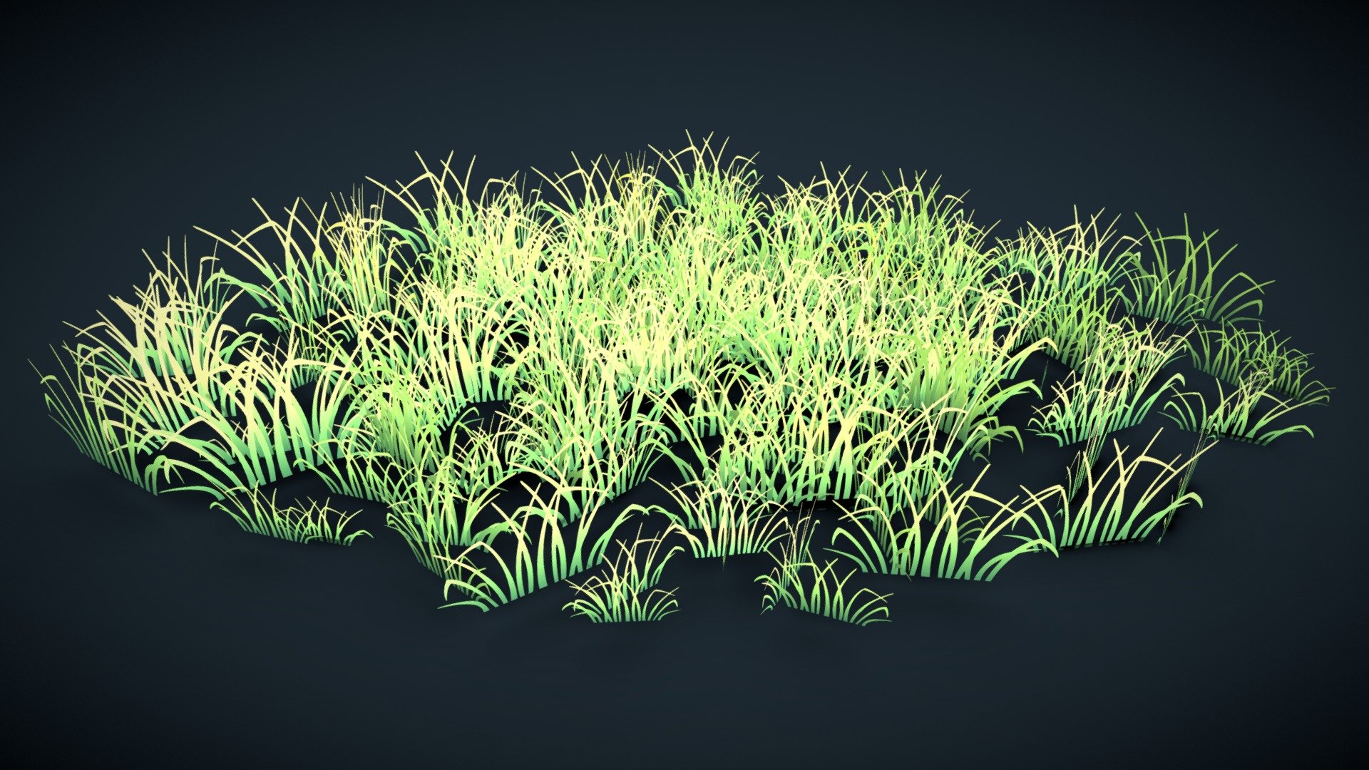 stylized grass for game evironment - Buy Royalty Free 3D model by ...
