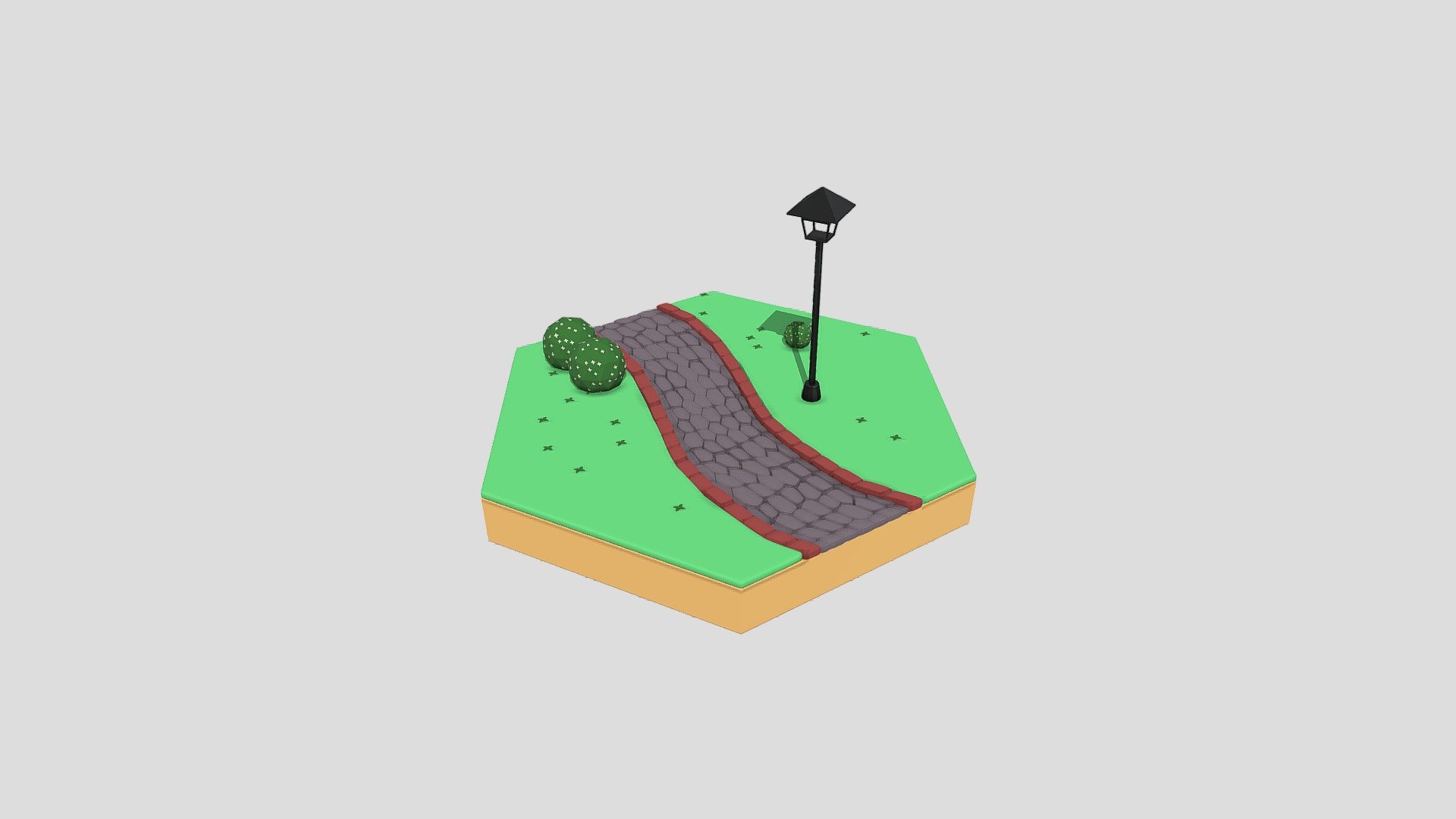 HexaWorld - Chicane Right-Left Pathway - Download Free 3D model by ...
