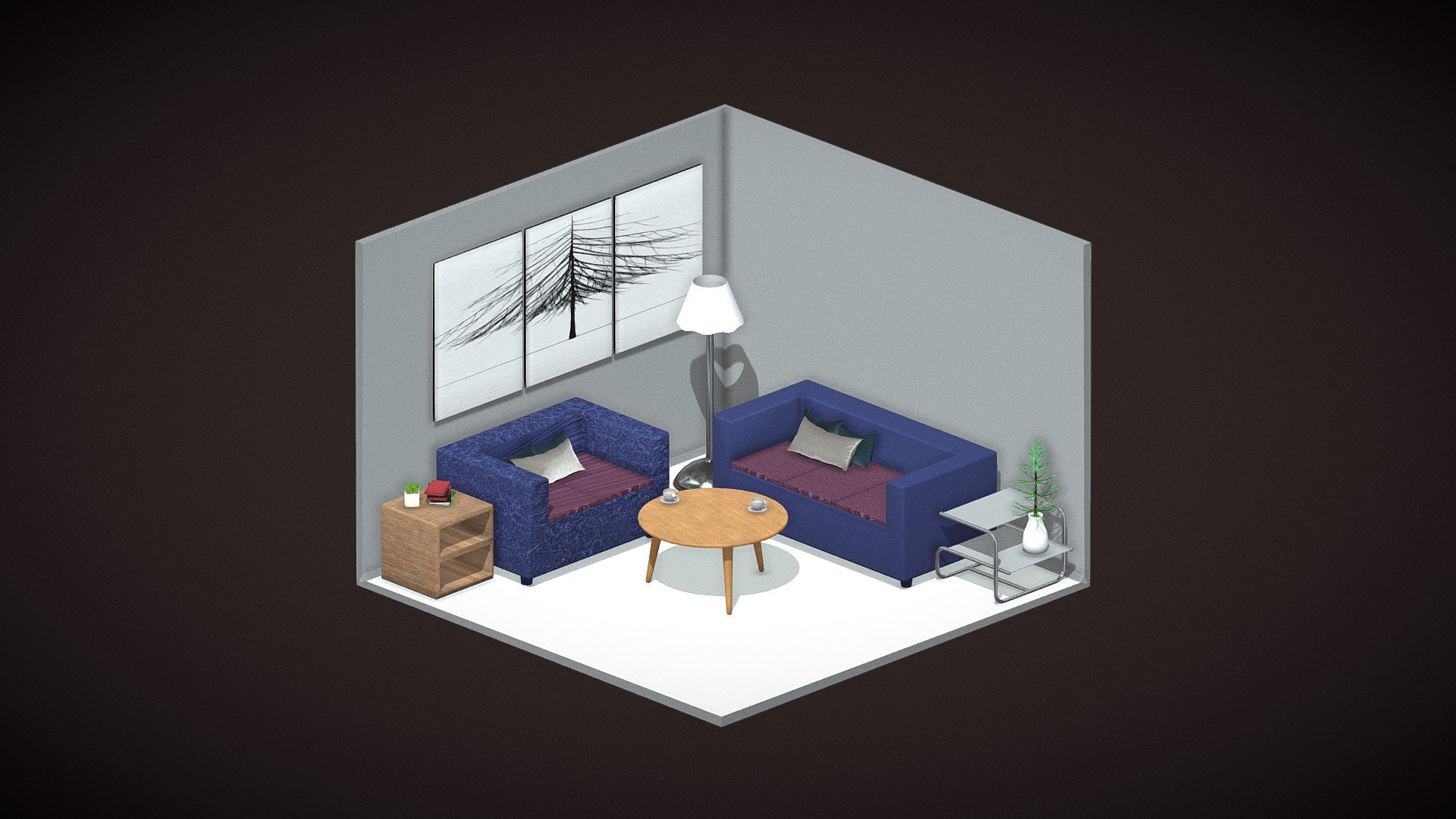 living room - Download Free 3D model by Lincoln_cox [d91d86a] - Sketchfab