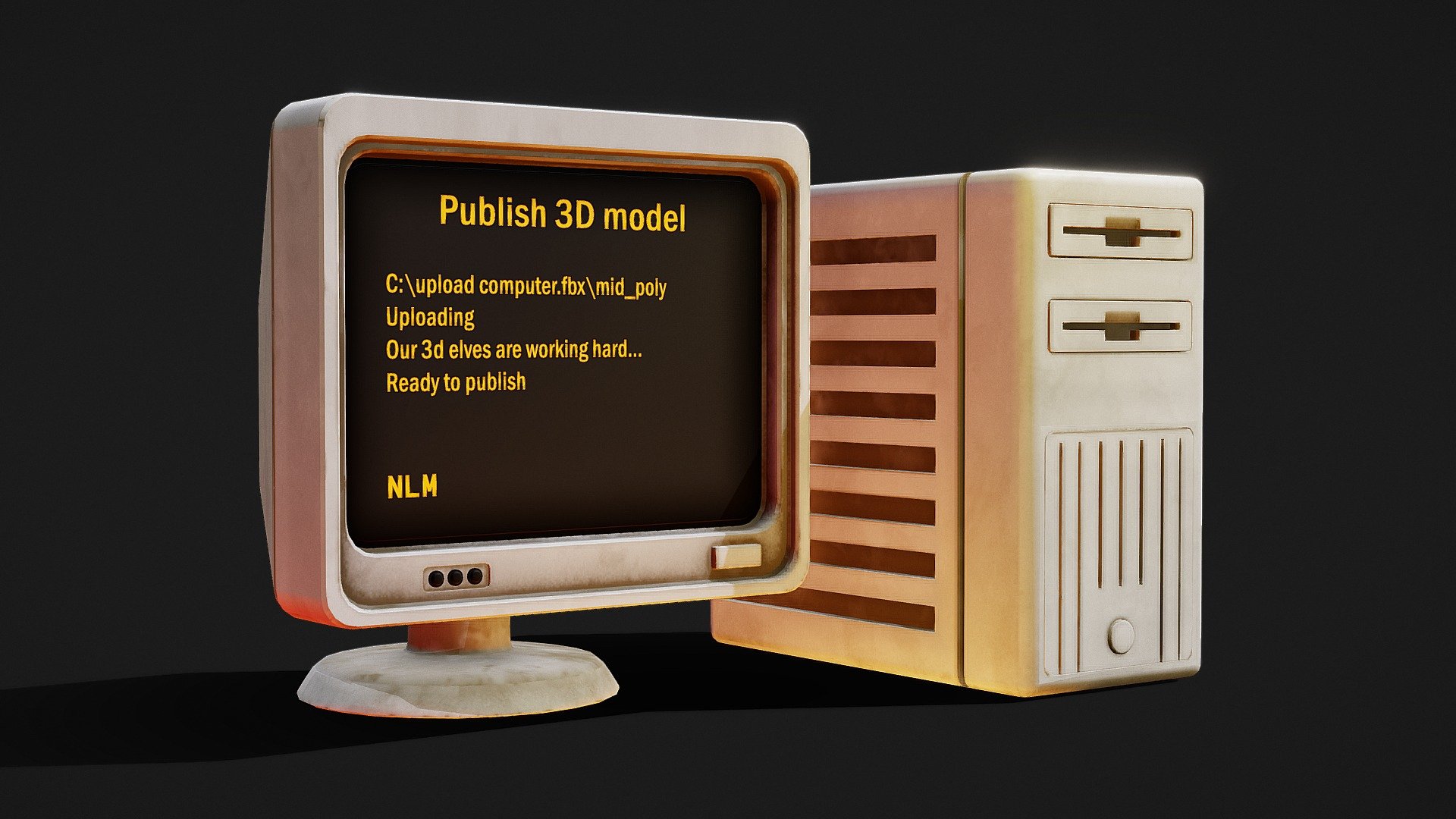 Concept retro computer (Free) - Download Free 3D model by NLM (@NLM ...