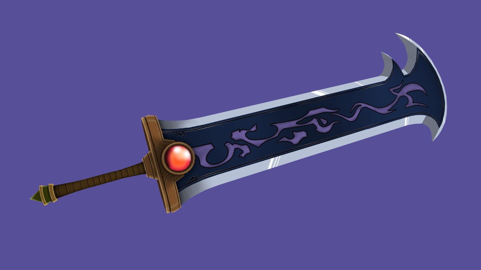Rixia Mao Sword - Hand Painted - 3D model by Adam Tabone (@Adamoo ...