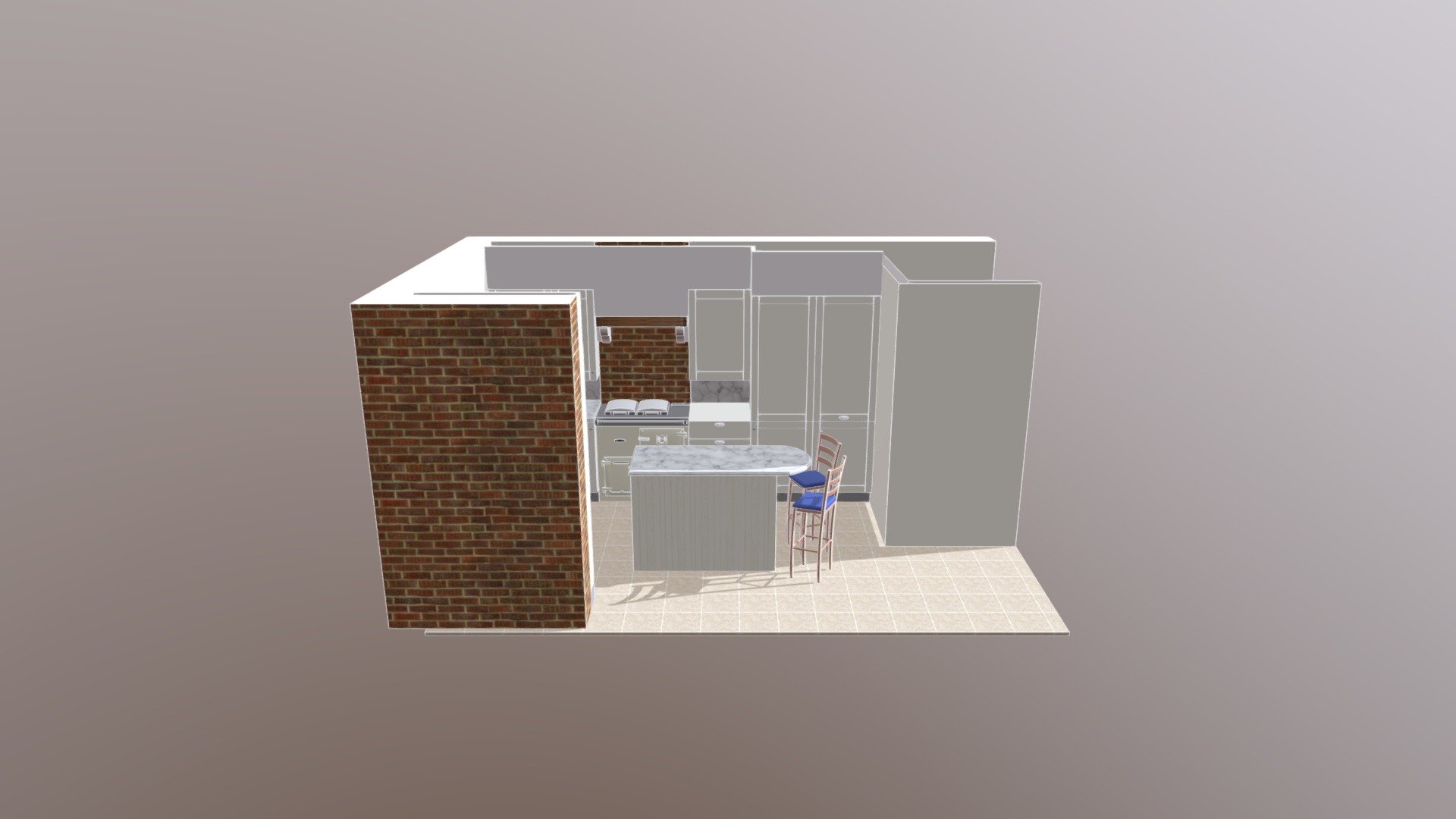 Kitchen Model1 - 3D model by warwickpeter [d924857] - Sketchfab
