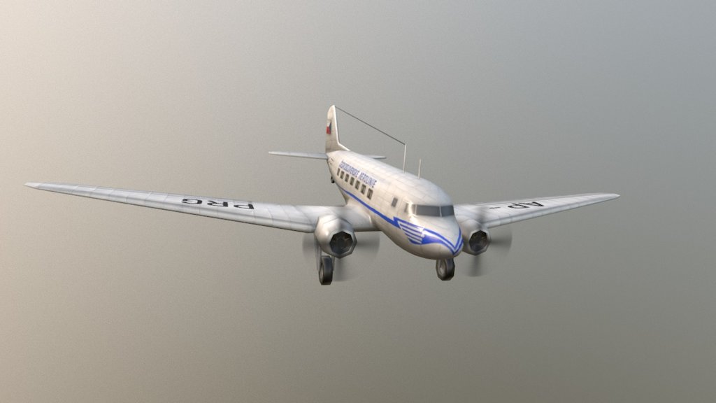 Douglas DC-3 - 3D model by Jan Bláha (@swifterik) [d92b8ac] - Sketchfab