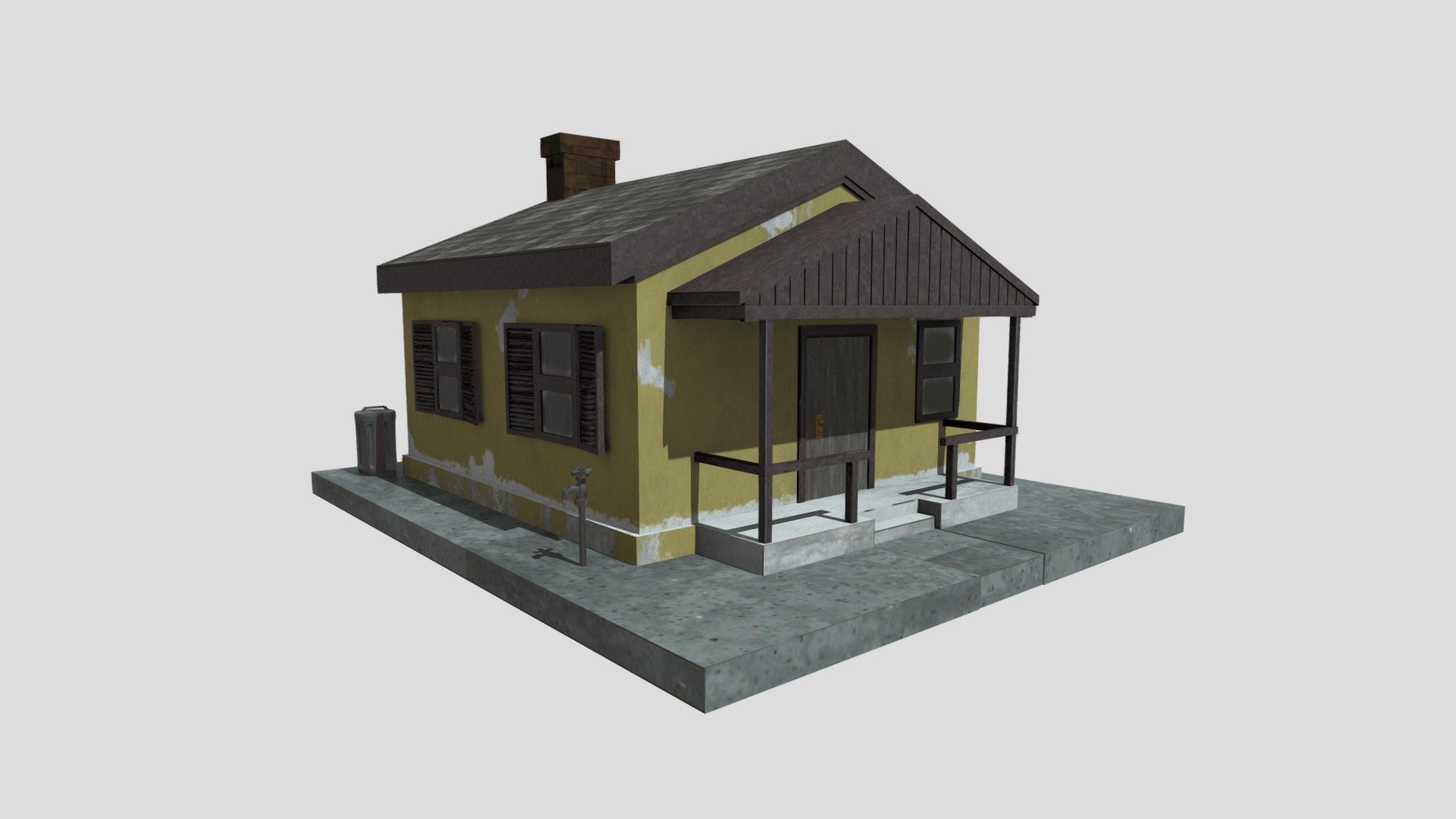 Brown House v2 - 3D model by danieldallagnol9 [d92ef06] - Sketchfab