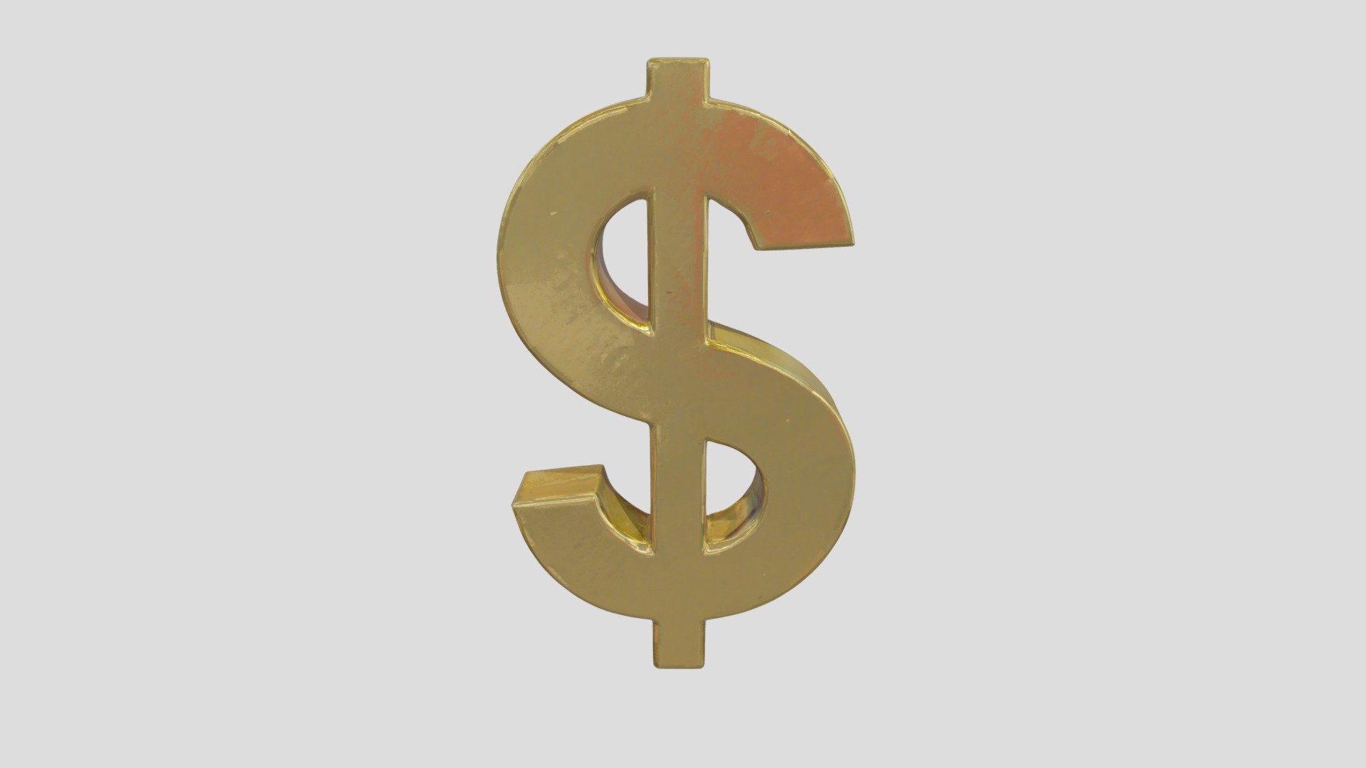Golden Dollar Sign - Download Free 3D model by chezzyboy [d92f8a0 ...