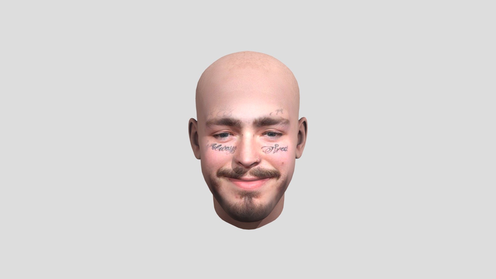 Post Malone Head - with BlendShapes - Download Free 3D model by ...