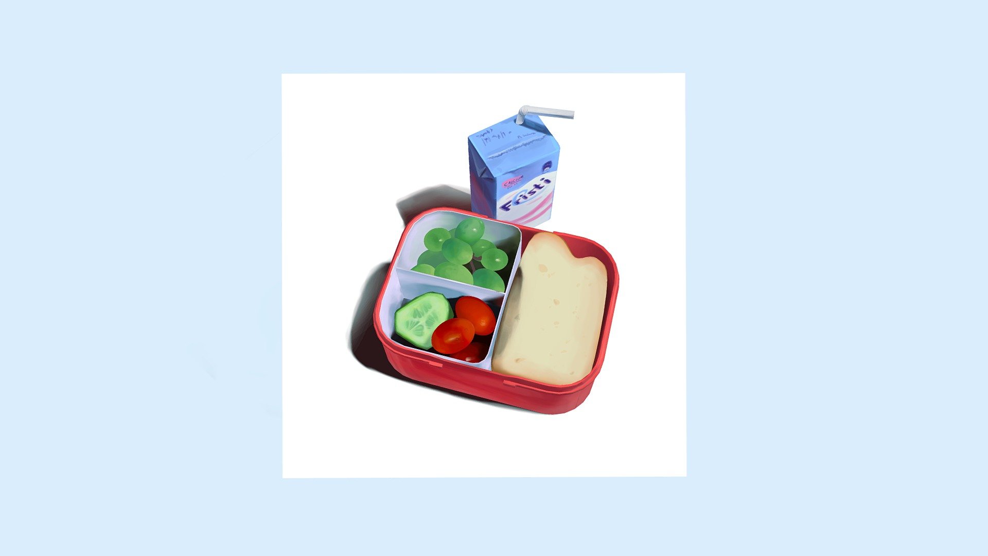 Handpainted Lunchbox - 3D model by Spairkly [d932eec] - Sketchfab