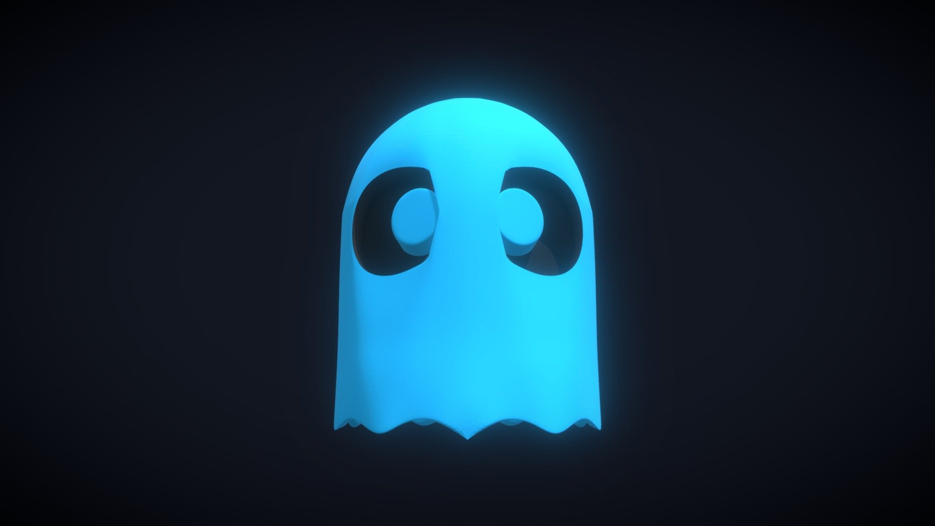 Pacman Ghost blue - Download Free 3D model by Luall_Studio (@luis ...