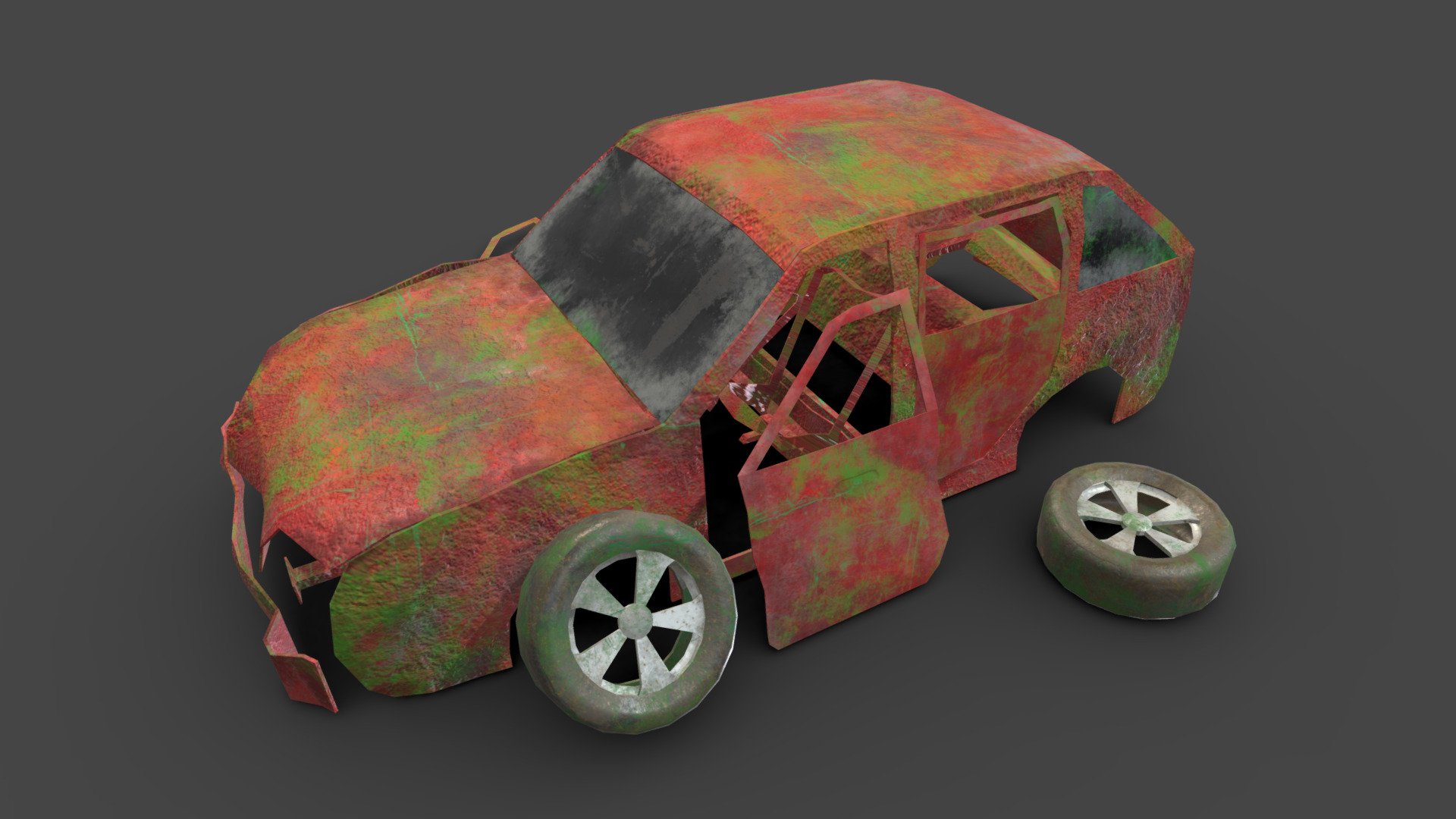Abandoned broken Car (PBR) - Buy Royalty Free 3D model by SR Studios ...
