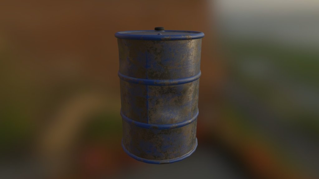 Post-Apocalyptic_Barrel_Blue_Toxic - 3D model by reckfullies [d937fc8 ...