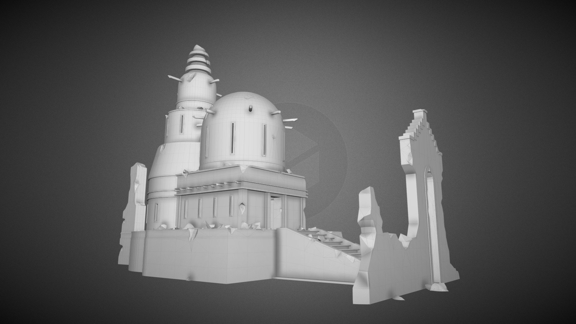 old architecture - 3D model by mohamedhussien [d9428c2] - Sketchfab