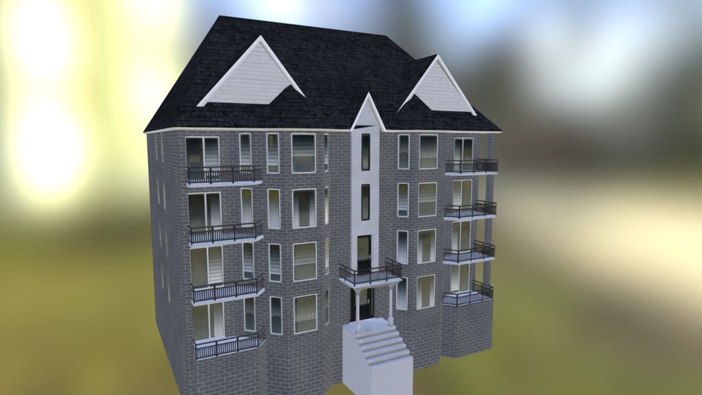 Low-rise apartments - 3D model by kliekie [d9449f9] - Sketchfab