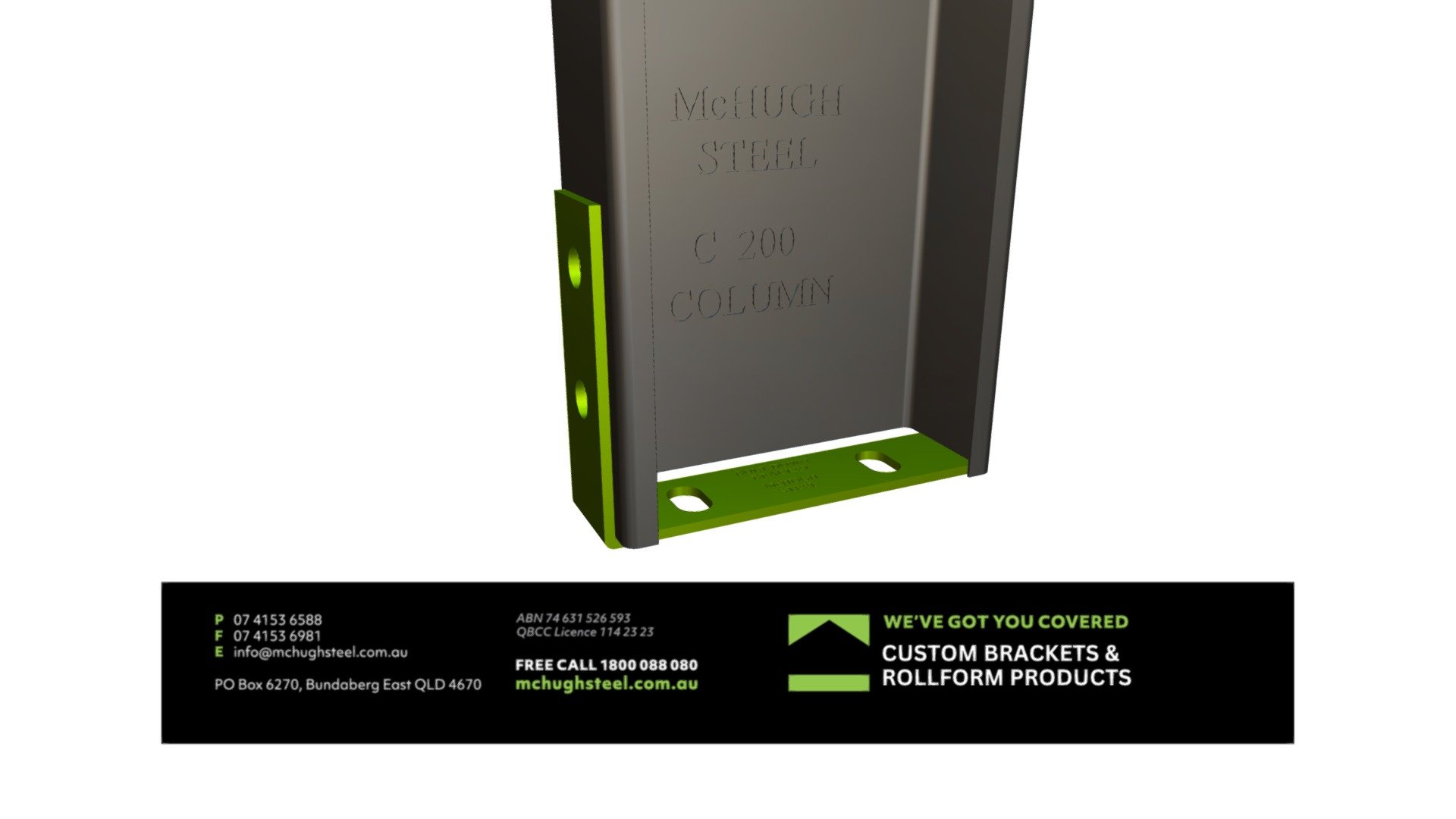 DWG135 C200 Bolted Base Plate MCHUGH STEEL_1_208 - 3D model by ...