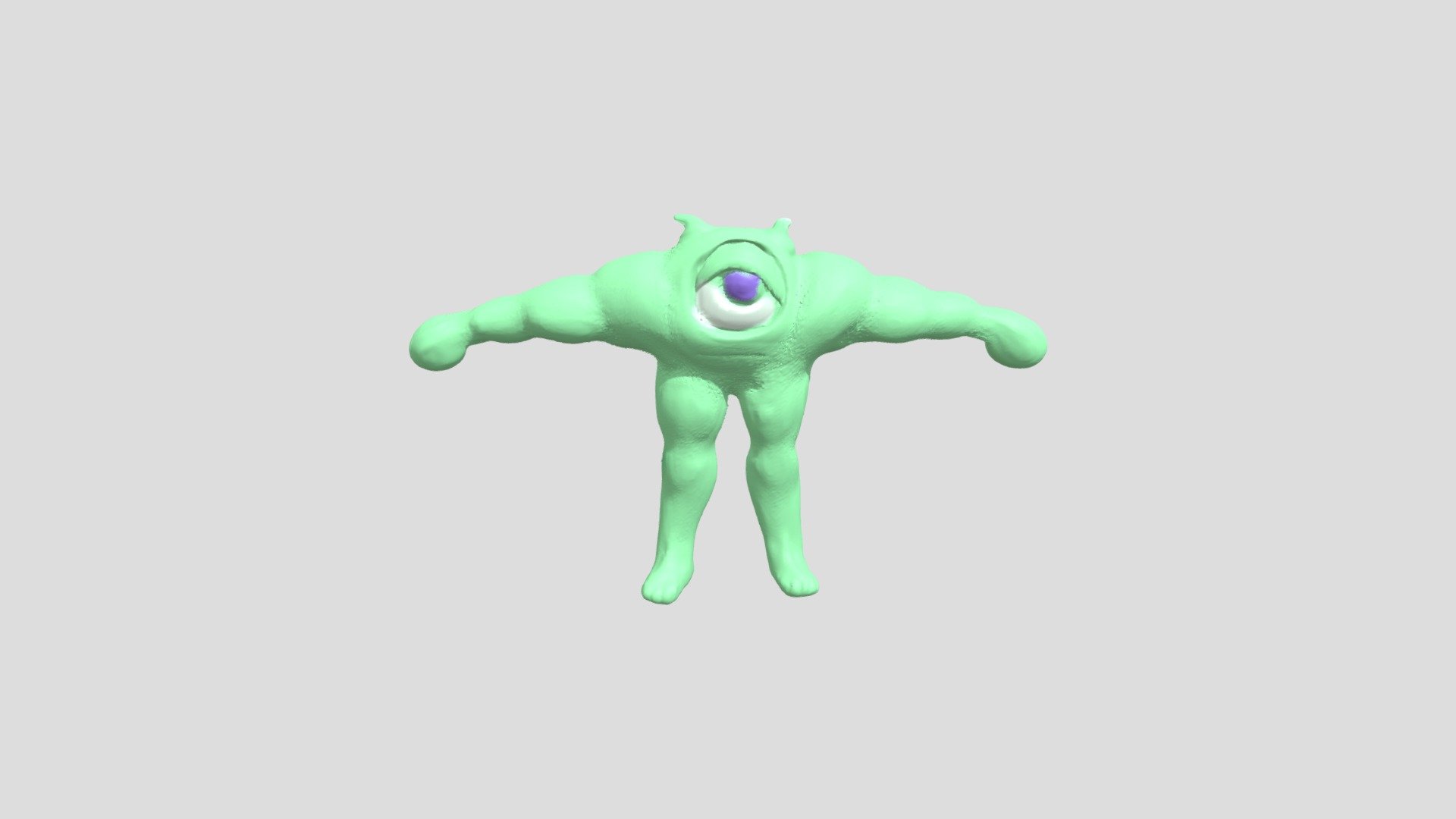 Strong Mike Wazowski - Download Free 3D model by kirkbowlby [d94a0ea ...