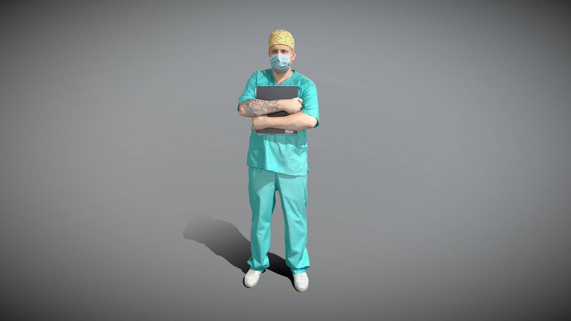 Male surgical doctor with a folder 41 - Buy Royalty Free 3D model by ...