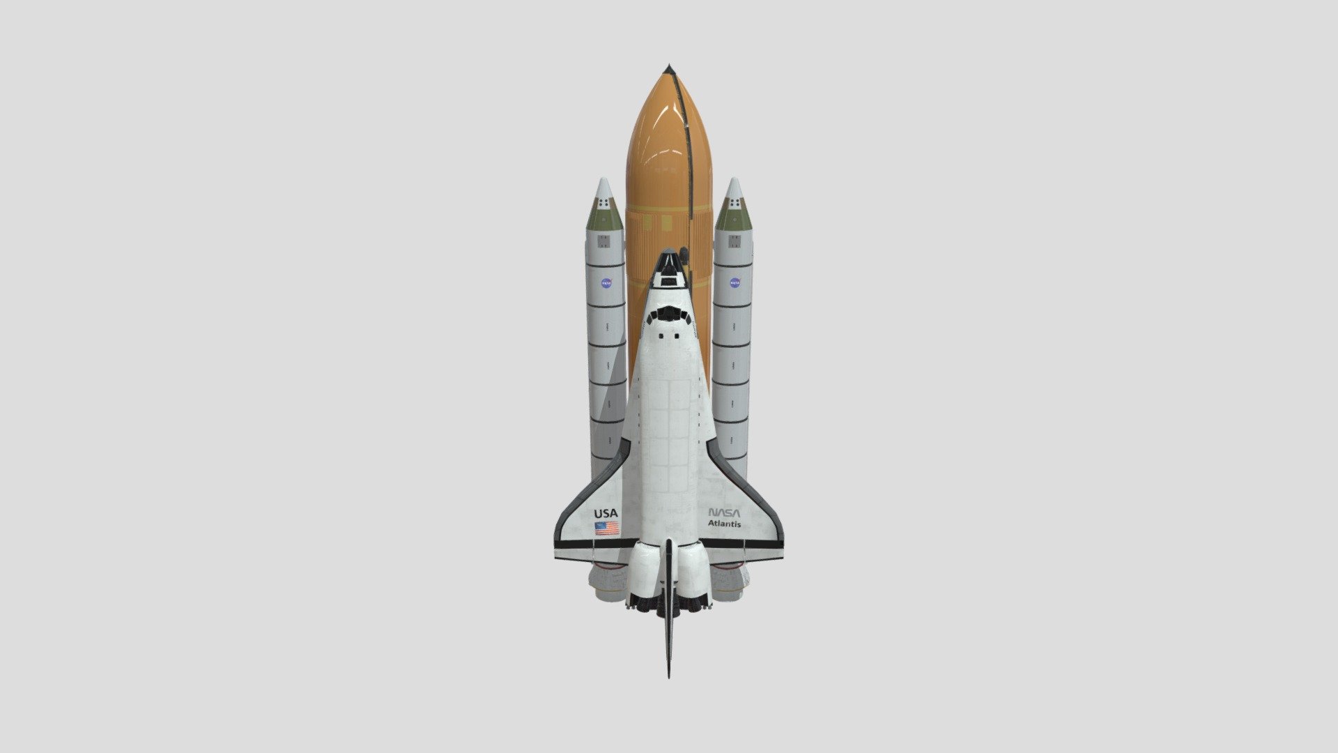 Space_ Shuttle_ With_ Boosters_ Redshift_ Nodes - 3D model by ...