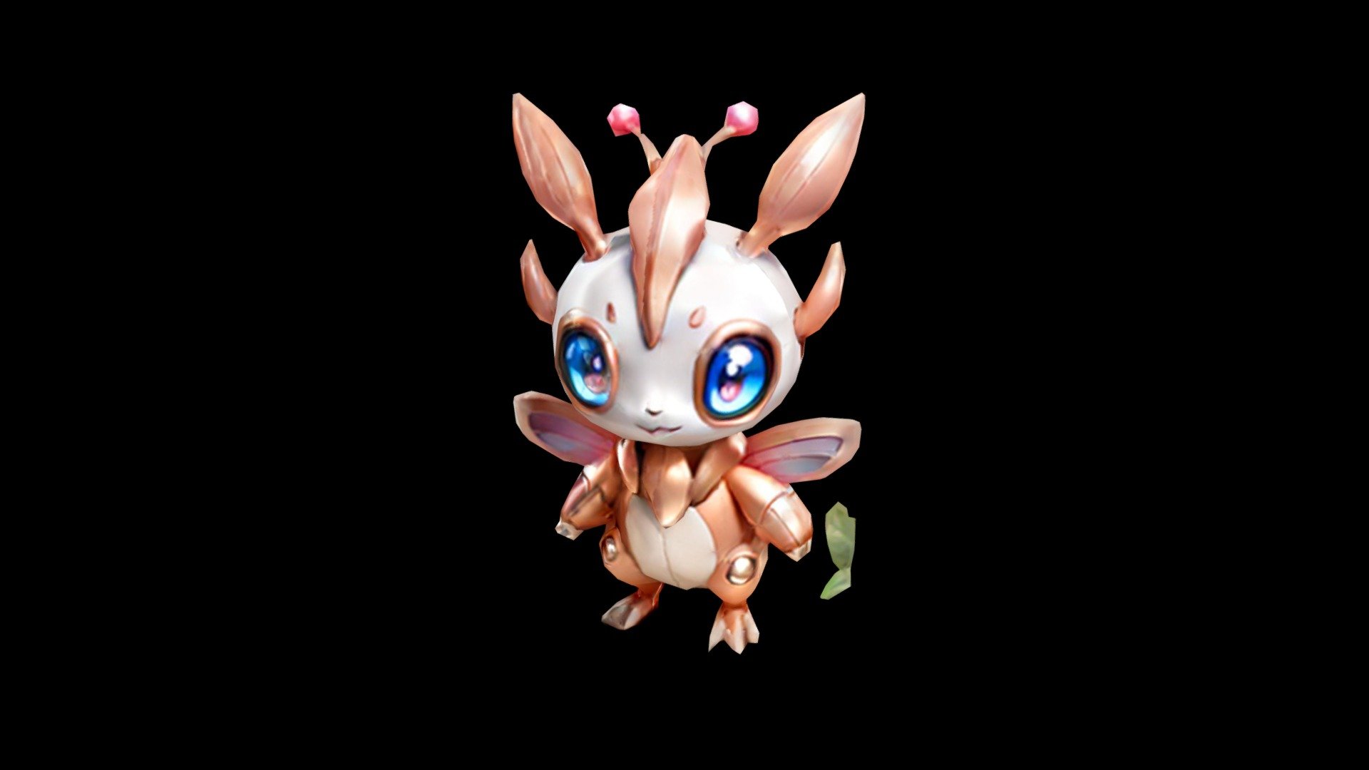 "Pink Mythical Creature Toy Organism" Head Eye W - Download Free 3D ...