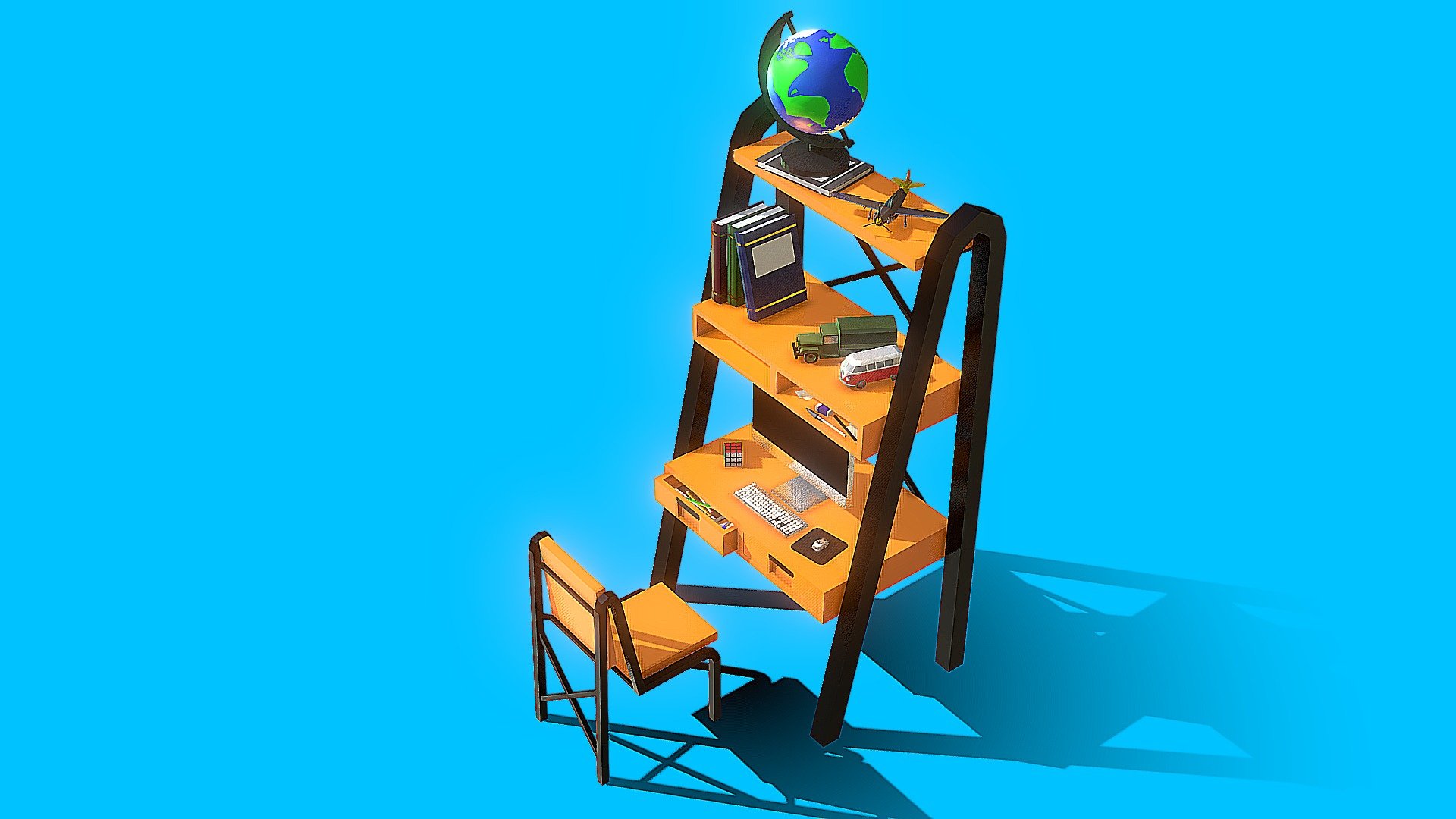 Morello's Desktop - Setup I - Download Free 3D model by rkmorello ...