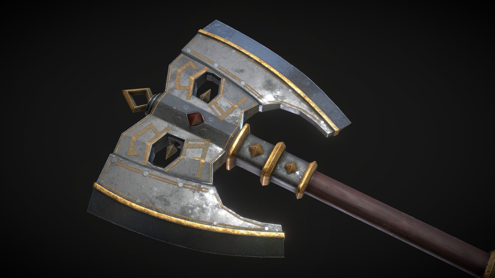 Fantasy Great Axe 02 Game-Ready - Buy Royalty Free 3D model by Zeus ...