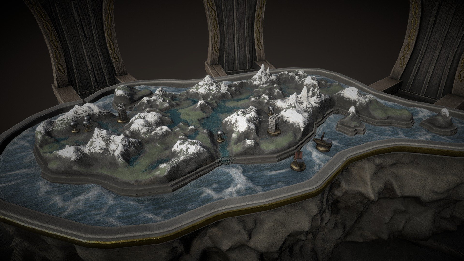 Stylized Map room 3D environment & Guide - Buy Royalty Free 3D model by ...
