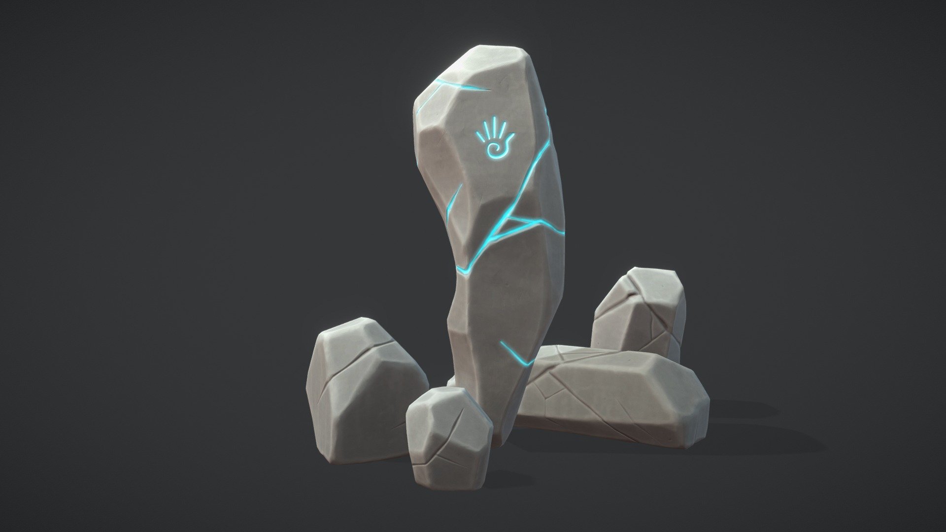 Stylized Rocks with Magic Rune - Download Free 3D model by Maksim ...