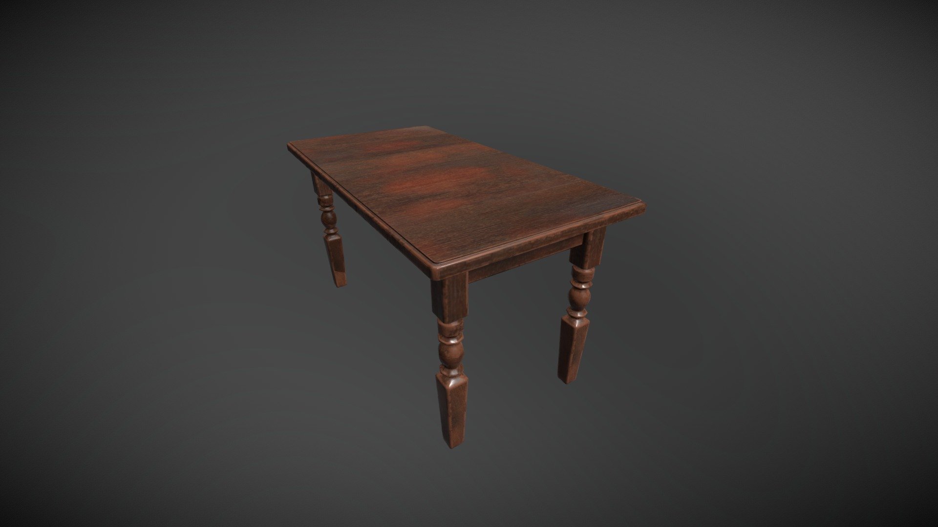 Antique Wooden Table - 3D model by Isgame [d969488] - Sketchfab
