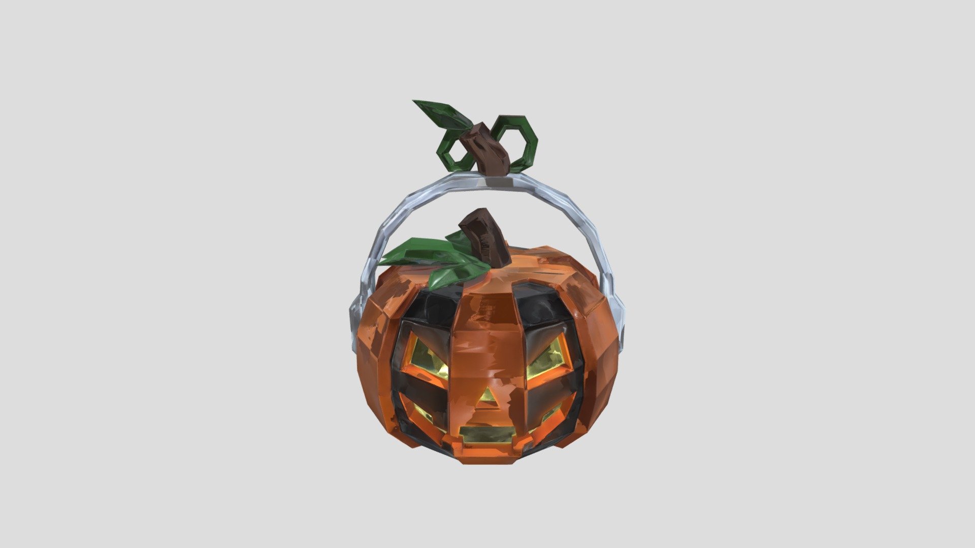 Glowing jack-o'-lantern pumpkin basket - 3D model by alexgonagu ...