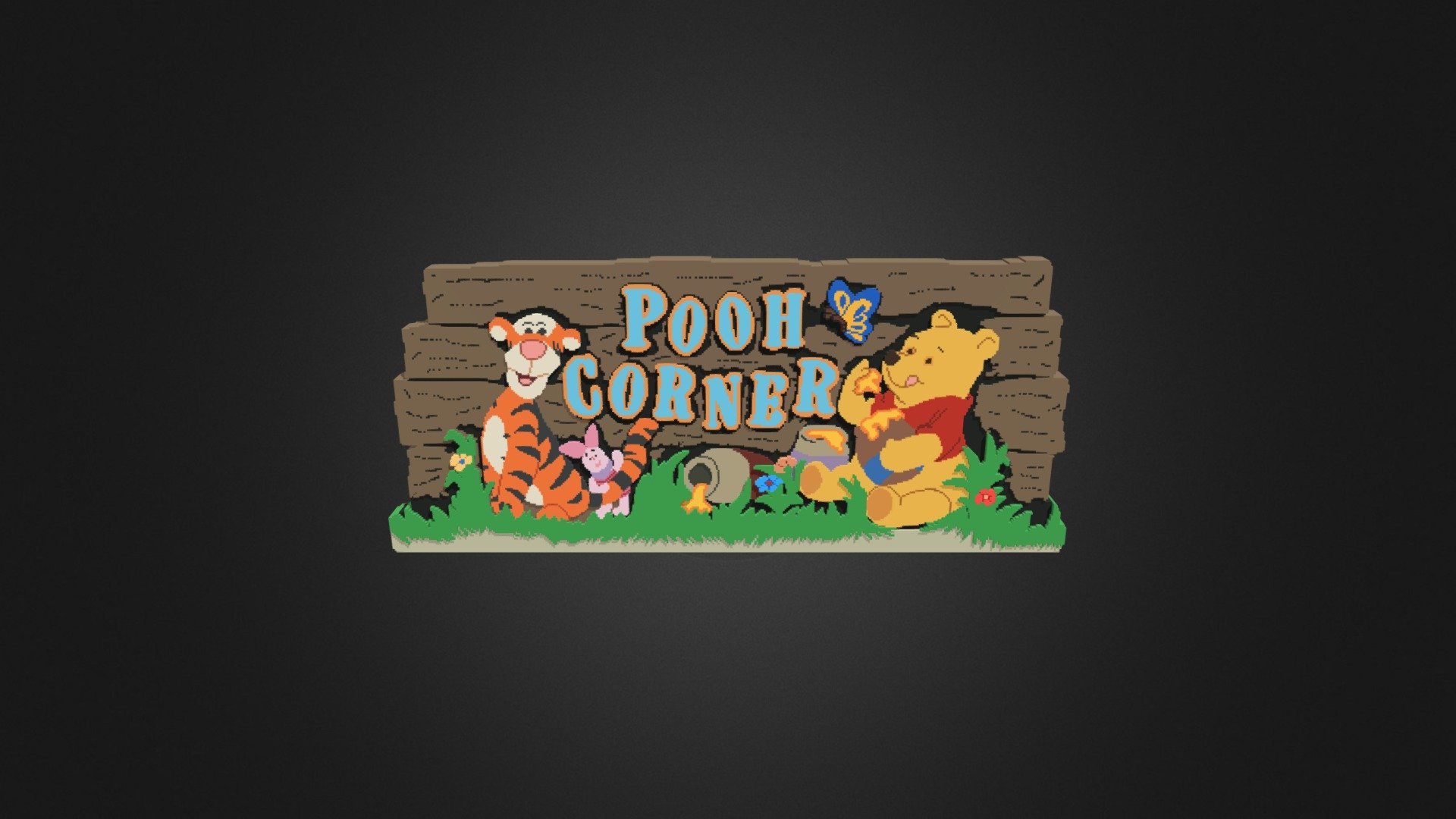 Pooh Corner Disneyland Sign - 3D model by Electro3d [d96fb28] - Sketchfab