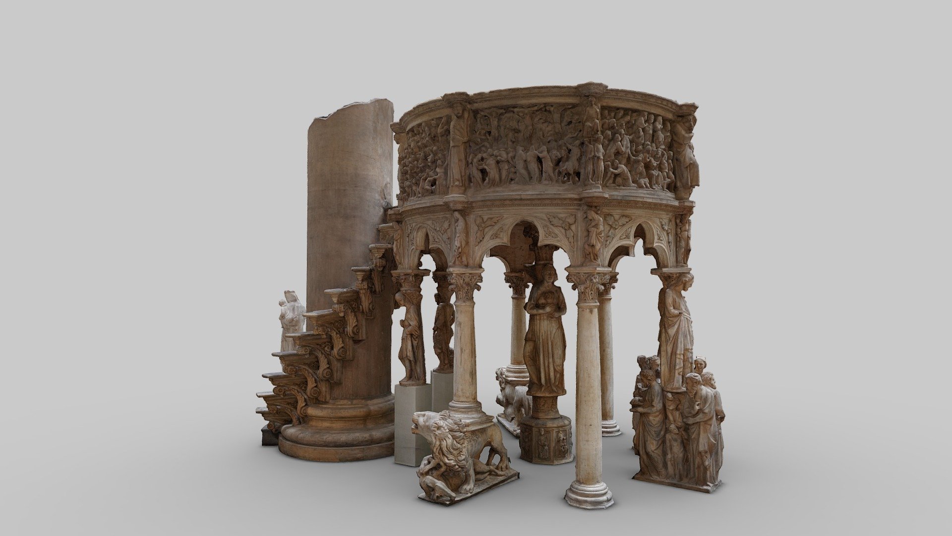Pisa Cathedral Pulpit Cast - 3D model by artfletch [d97652e] - Sketchfab