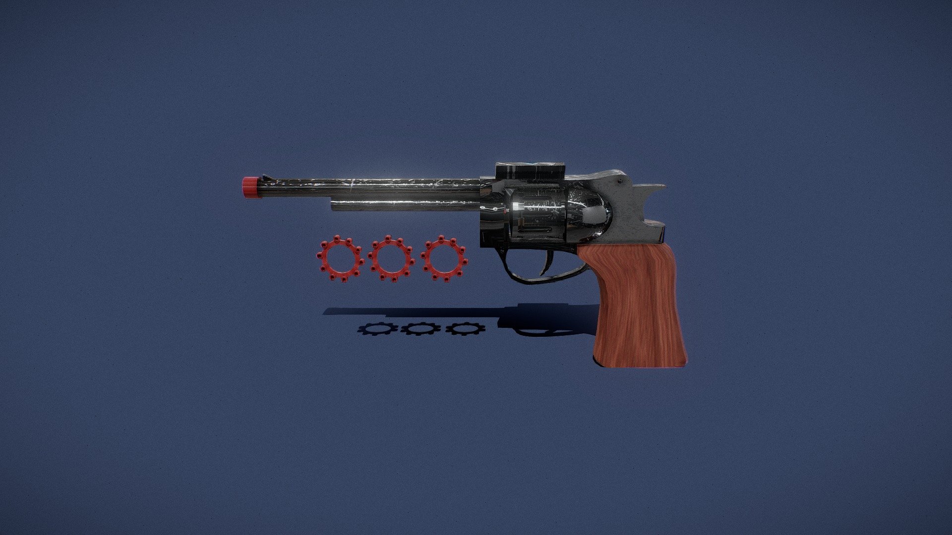 cap gun with ammo - Download Free 3D model by Sulfuric Arts ...