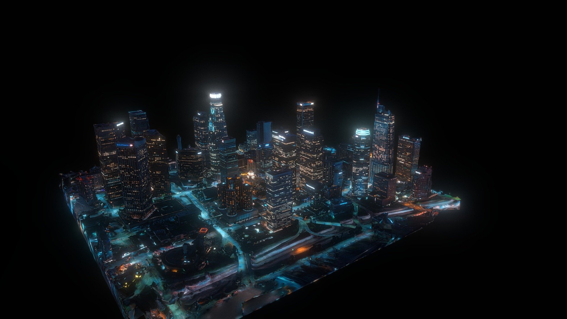 City at Night. - Download Free 3D model by CloudHubOmniTeam (@cloudhub ...