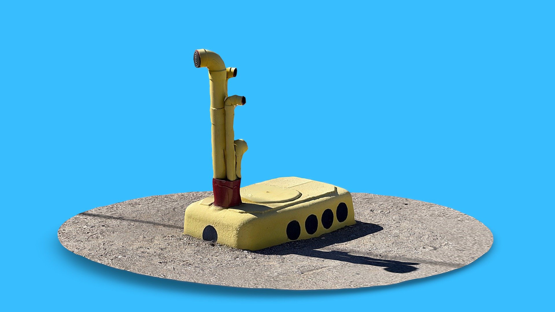 Beatles Yellow Submarine in the desert - Buy Royalty Free 3D model by ...