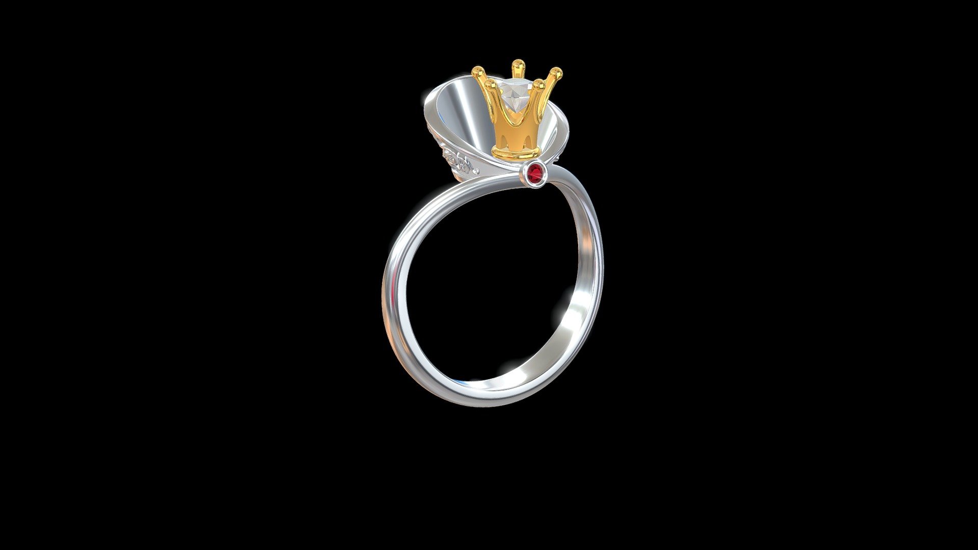 RG0002 Ring PRINCESS - 3D model by IHONT (@jewelrymesh) [d97c97a ...