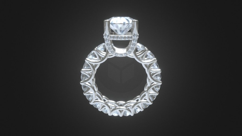 diamond Ring 4 Cts - 3D model by khattab.go [d97ce33] - Sketchfab